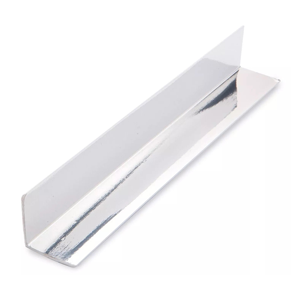 Shop Premium Quality PVC 2.45m Chrome Silver Effect Internal Angle Wall ...
