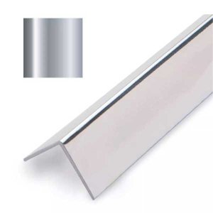 Shop Premium Quality PVC 2.45m Chrome Silver Effect Internal Angle Wall ...