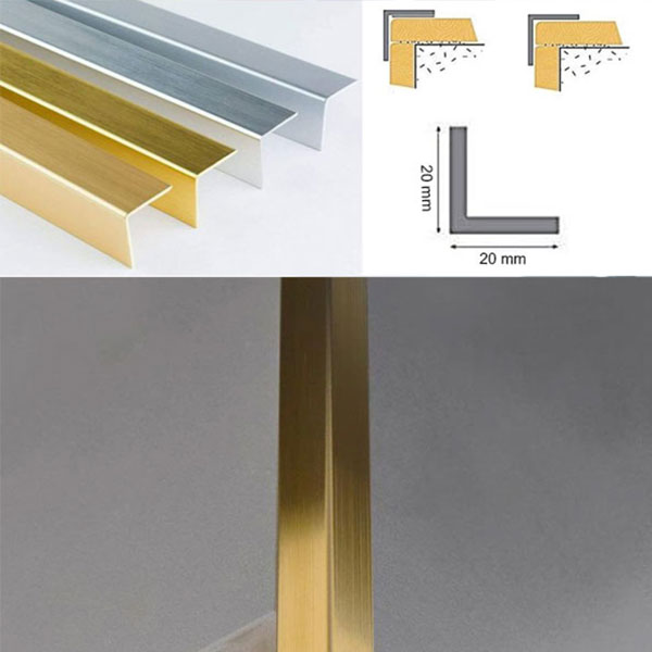 Buy High Quality Chrome & Gold Effect Plastic PVC Angles Trim Wall Edge ...